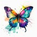Colorful Butterfly Clipart | 300dpi | PNG Graphics | Instant Download ...
