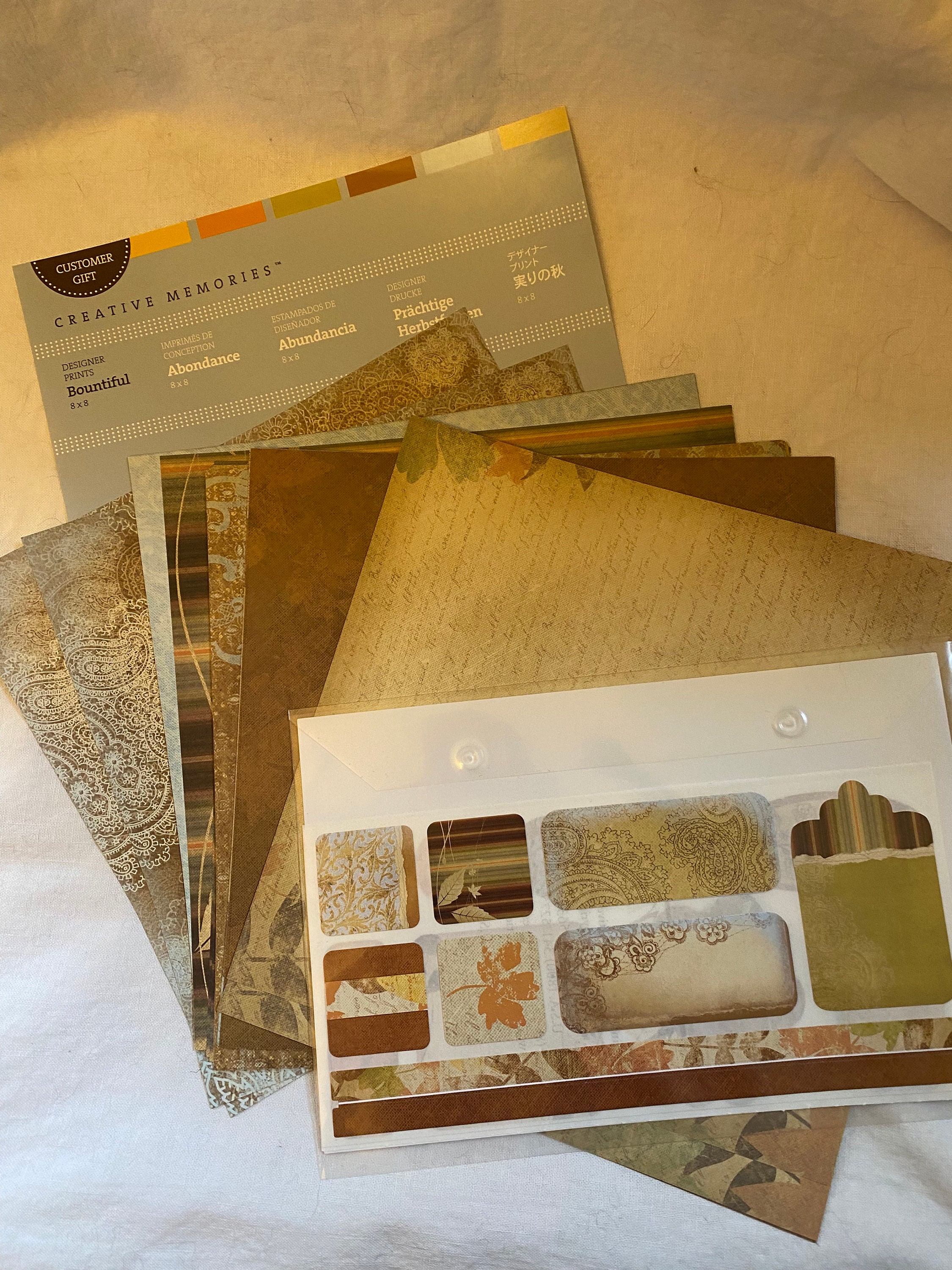 Creative Memories Scrapbooking 8x8 Kit Bountiful Fall Autumn Paper ...