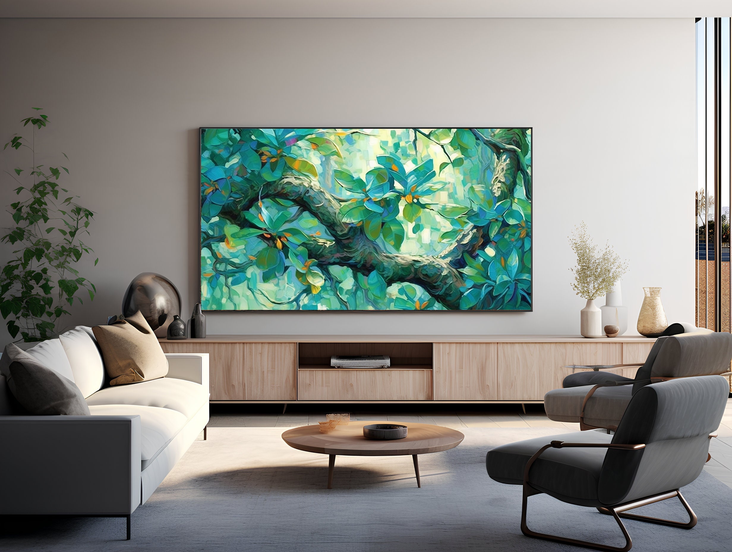 Samsung Frame TV Art Modern Wall Decor for Your Smart Home - Etsy