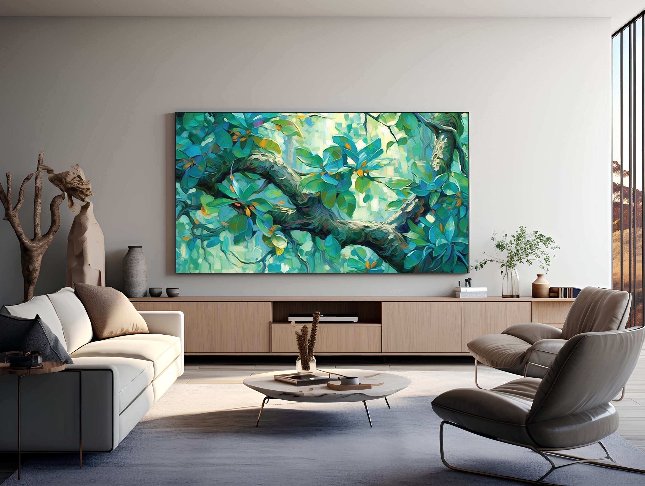 Samsung Frame TV Art Modern Wall Decor for Your Smart Home - Etsy