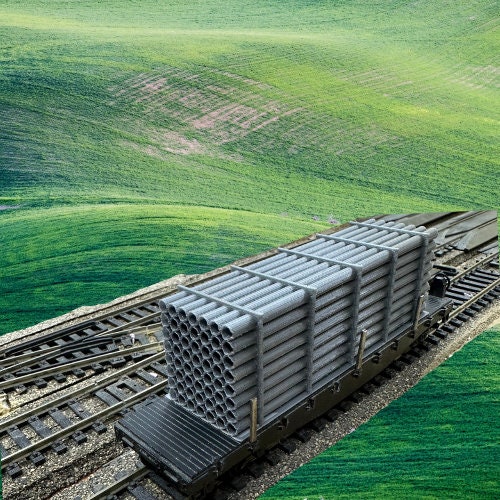 Pipe Load for 40' Flat Car HO Scale Only Model Trains Scenery HO Scale ...