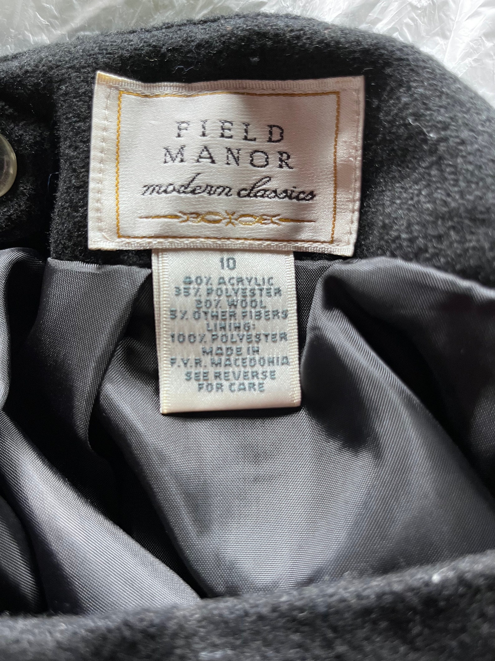 Vintage 1980s Field Manor Modern Classics Black Equestrian Western-stye ...