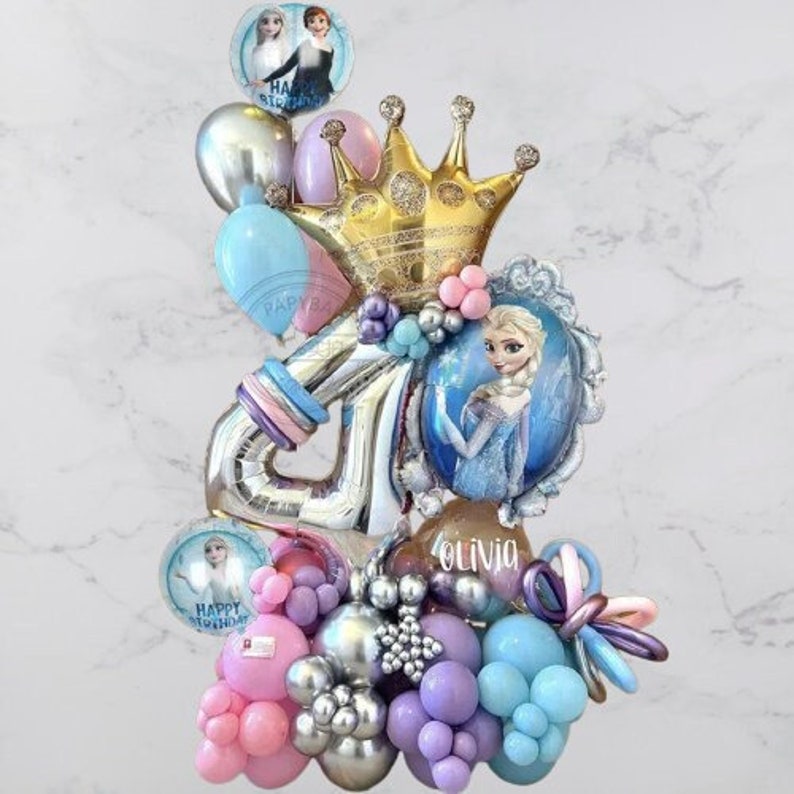Frozen Elsa Olaf Foil DIY Balloon Sculpture Kit Birthday Number Balloon ...