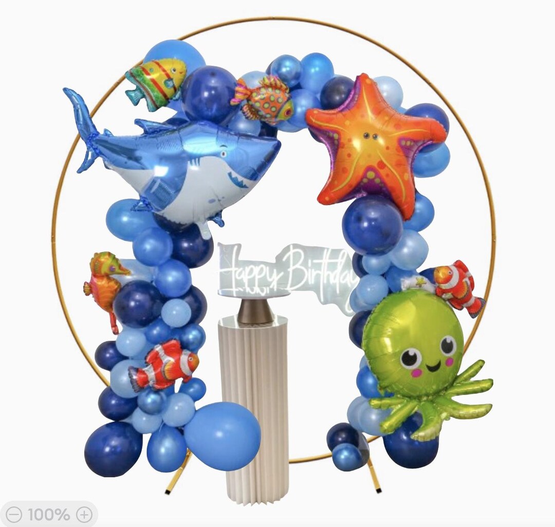 Sea Animal Aquarium Foil DIY Balloon Arc |birthday Ocean Marine Balloon ...