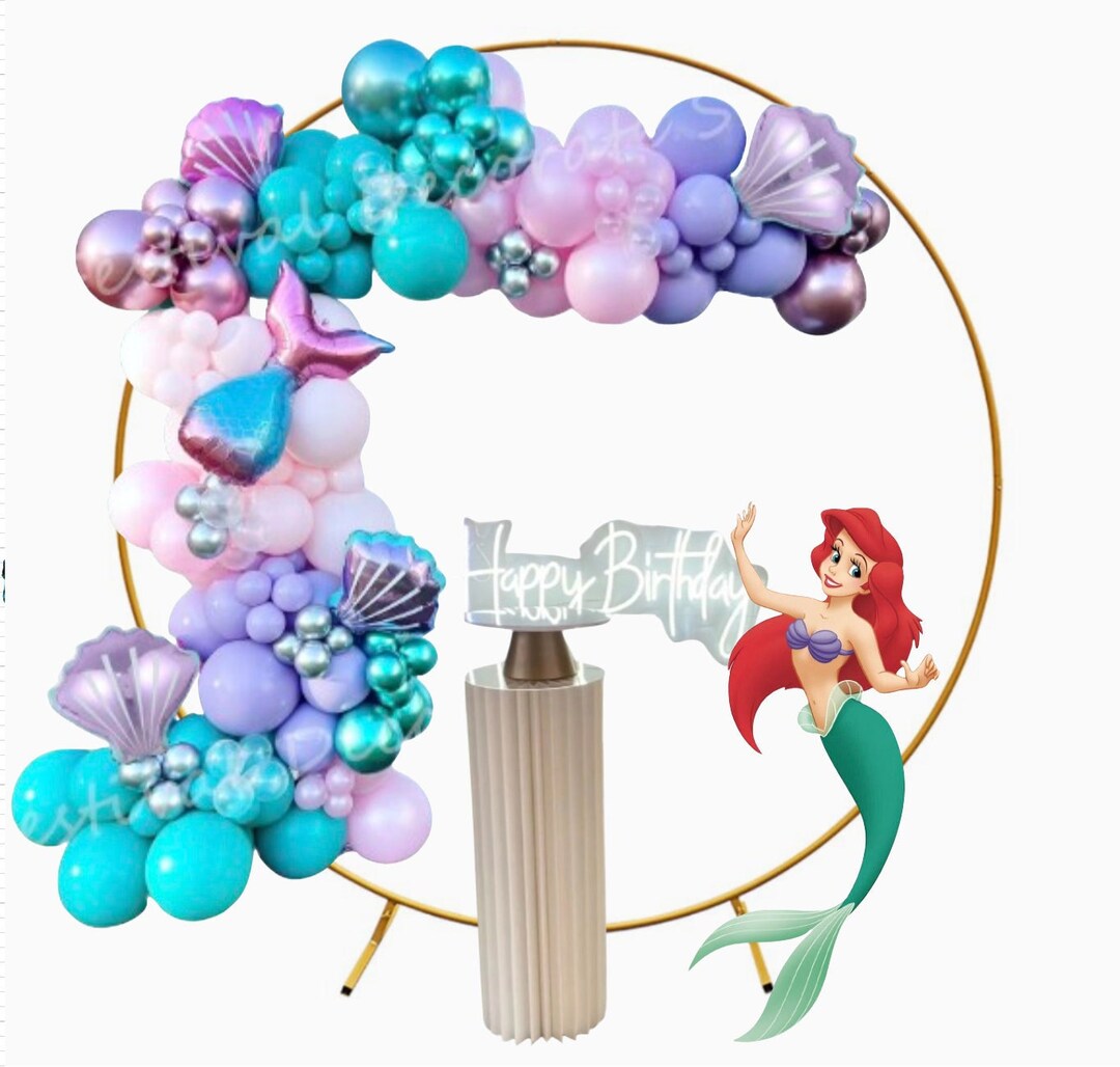 Mermaid Foil DIY Pastel Balloon Garland Arc Kit |birthday Number ...