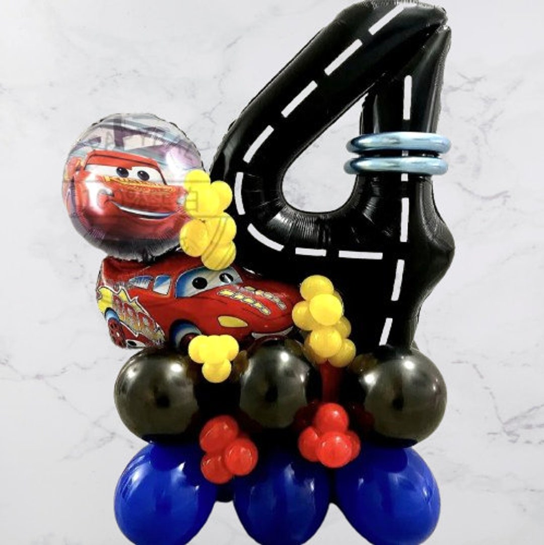 Race Car Lightning Mcqueen Theme DIY Balloon Bouquet Kit, Birthday ...