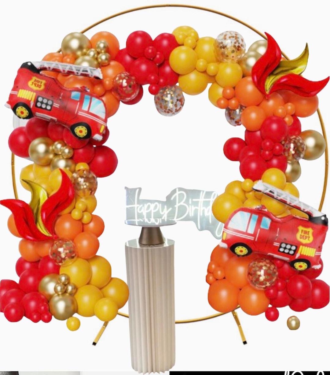 Fire Truck Theme DIY Balloon Garland Kit | Birthday Balloon Arch ...