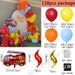 Fire Truck Theme DIY Foil Balloon Garland Kit |birthday Balloon Arch ...
