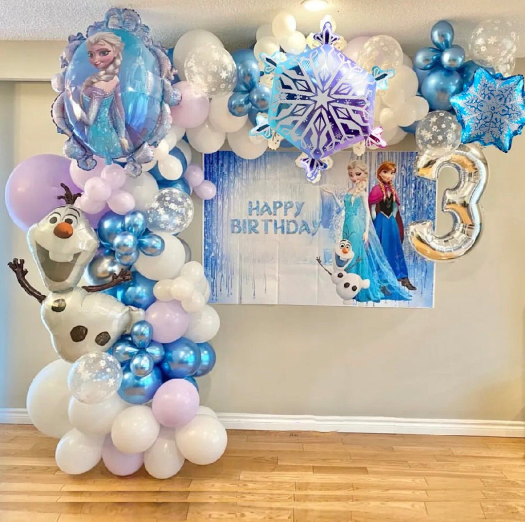 Frozen Elsa Olaf Foil DIY Balloon Garland Arc Kit Birthday - Etsy