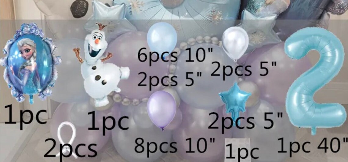 Frozen Elsa Olaf Foil DIY Balloon Sculpture Kit | Birthday Number ...