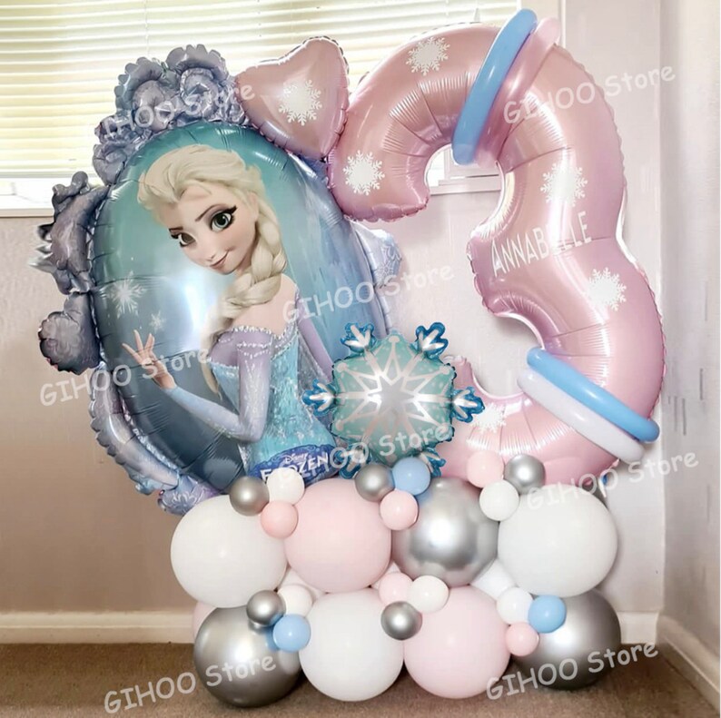 Frozen Elsa Foil DIY Balloon Sculpture Kit | Birthday Girl Number ...