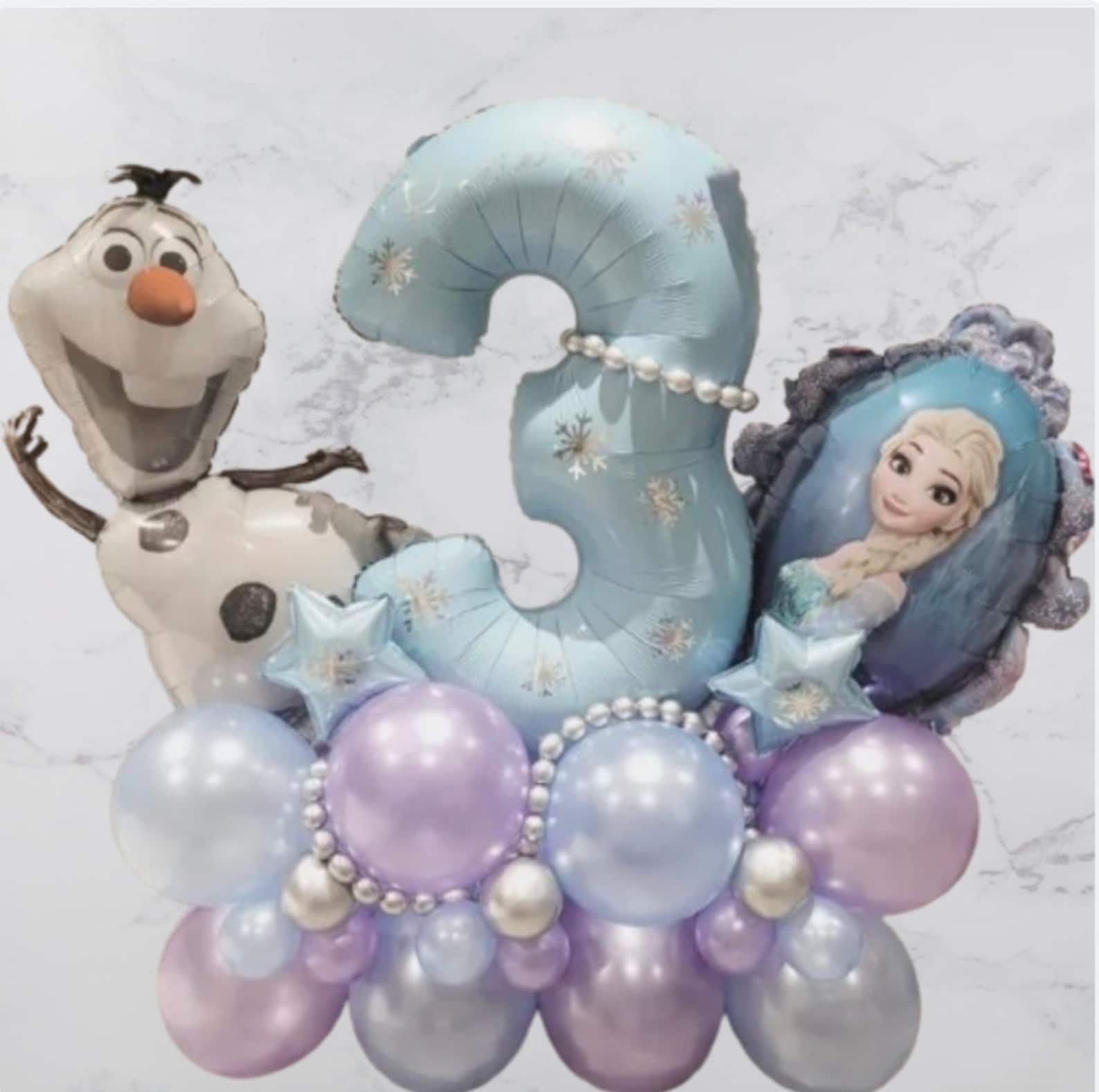 Frozen Elsa Foil DIY Balloon Sculpture Kit | Birthday Girl Number ...