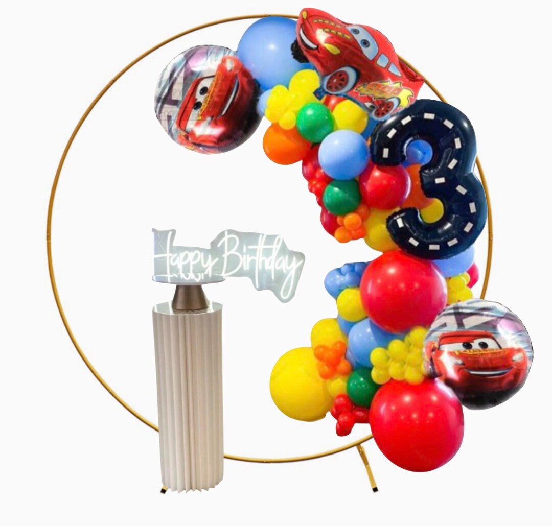 Race Car Lightning Mcqueen DIY Balloon Garland Arc Kit, Birthday ...