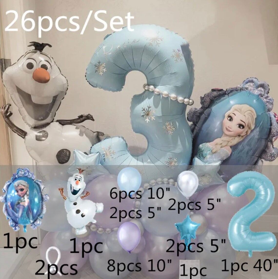 Frozen Elsa Olaf Foil DIY Balloon Sculpture Kit Birthday - Etsy