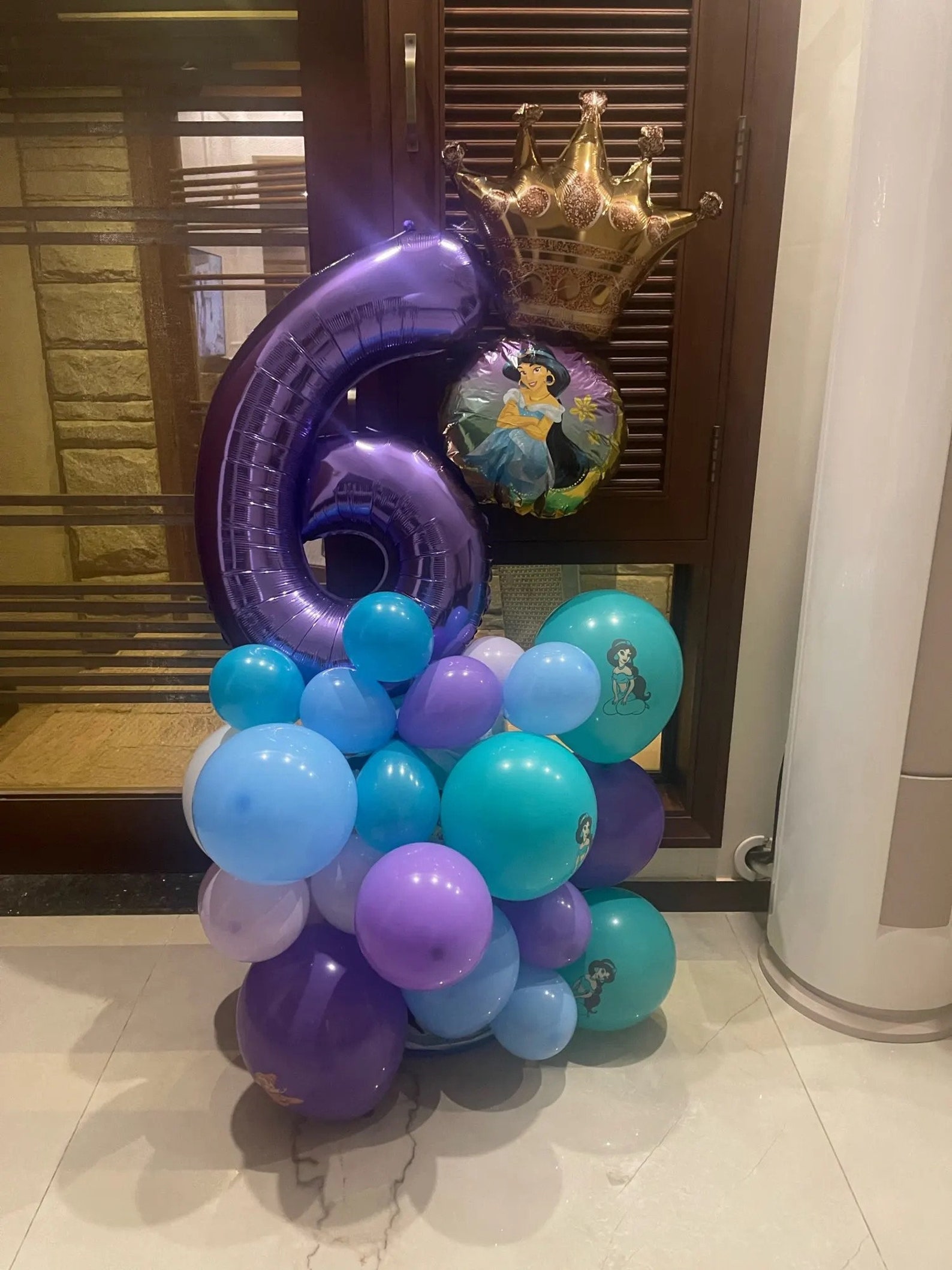 Princess Aladdin Foil DIY Balloon Sculpture Kit Birthday Number Balloon ...