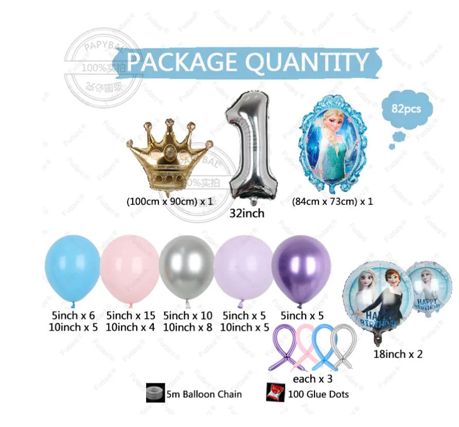 Frozen Elsa Olaf Foil DIY Balloon Sculpture Kit Birthday Number Balloon ...