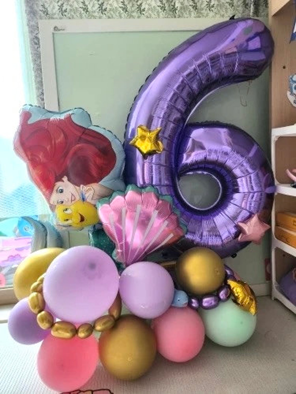 Little Mermaid Foil DIY Balloon Sculpture Kit | Birthday Number Balloon ...