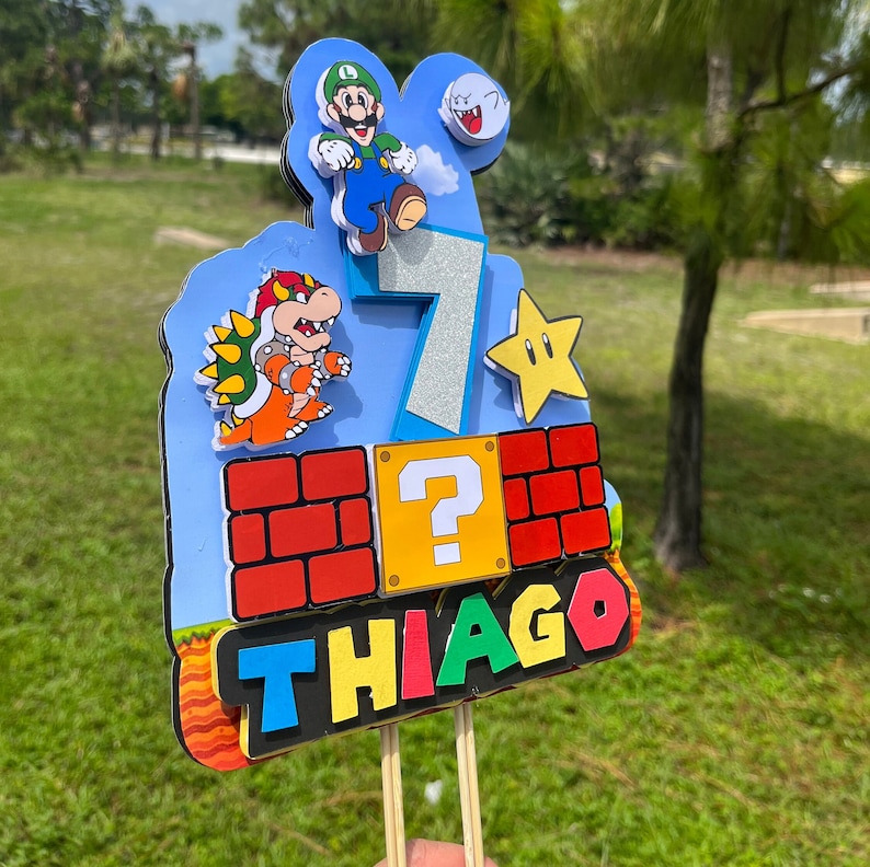 Mario Bross Cake Topper - Etsy