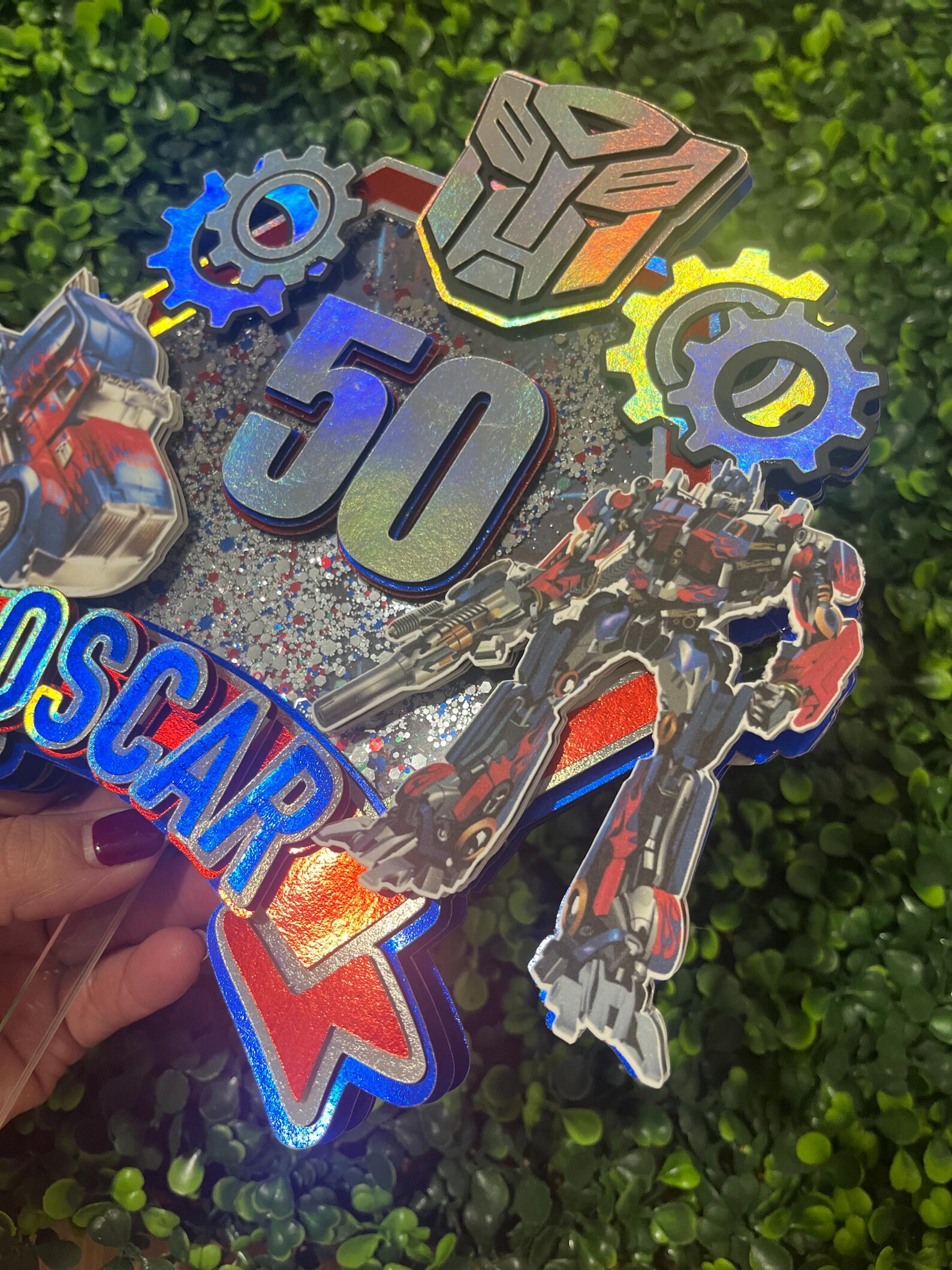 TRANSFORMERS Shaker Cake Topper - Etsy