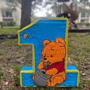One Birthday Winnie the Pooh Piñata - Etsy
