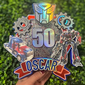 TRANSFORMERS Shaker Cake Topper - Etsy
