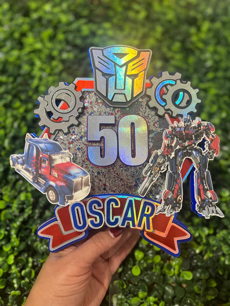 TRANSFORMERS Shaker Cake Topper - Etsy