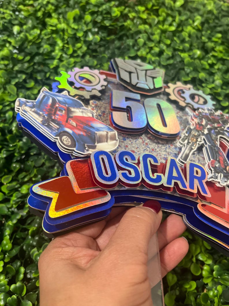 TRANSFORMERS Shaker Cake Topper - Etsy