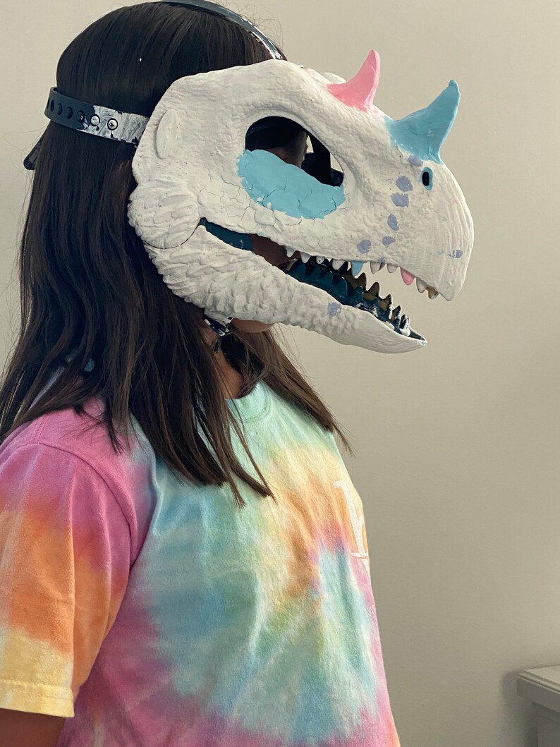 Cotton Candy Dino Mask Premade - Etsy