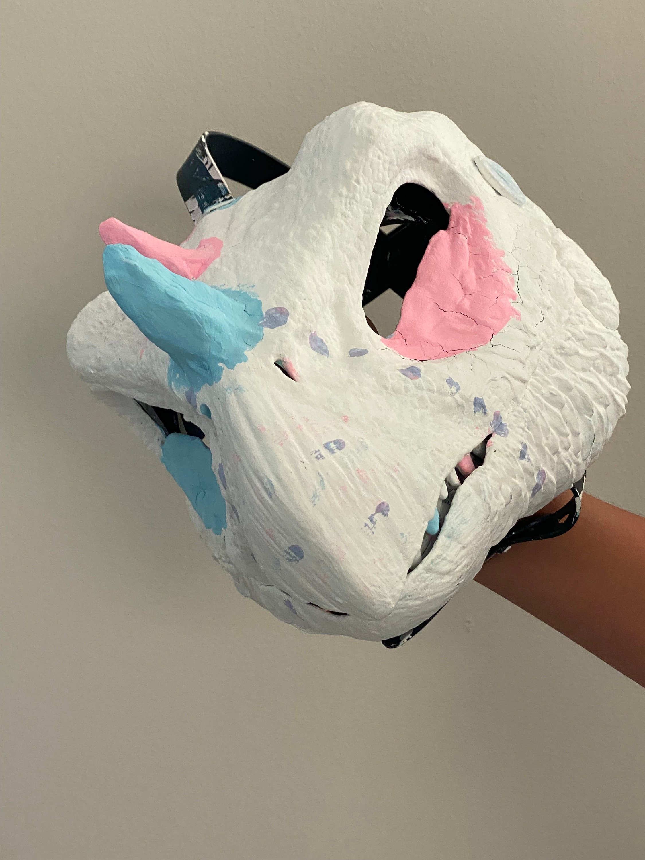 Cotton Candy Dino Mask Premade - Etsy