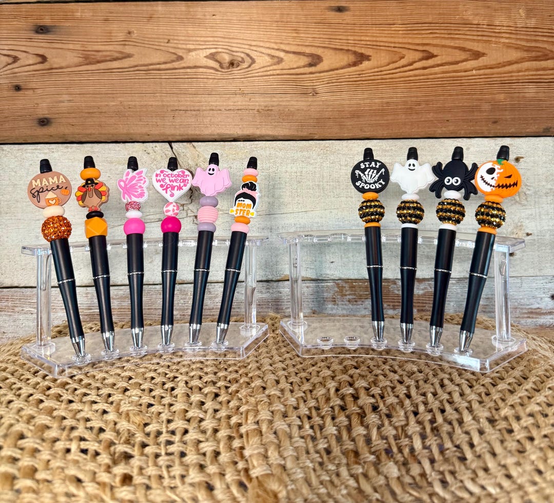 Halloween and Fall Beaded Pens: Spider, Pumpkin, Ghost - Spooky Party ...