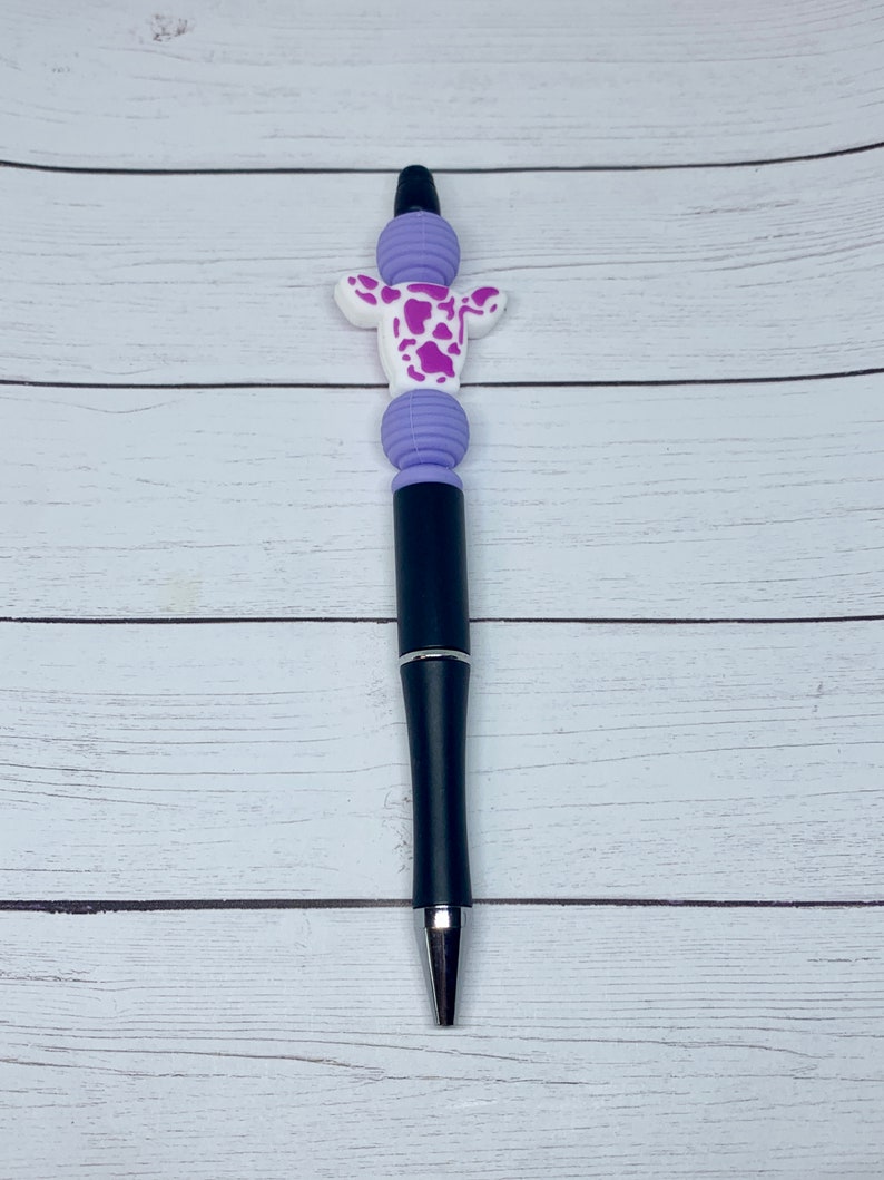 Cow Print Pen Western Pen Silicone Pen Custom Pens Western Beaded Pen ...