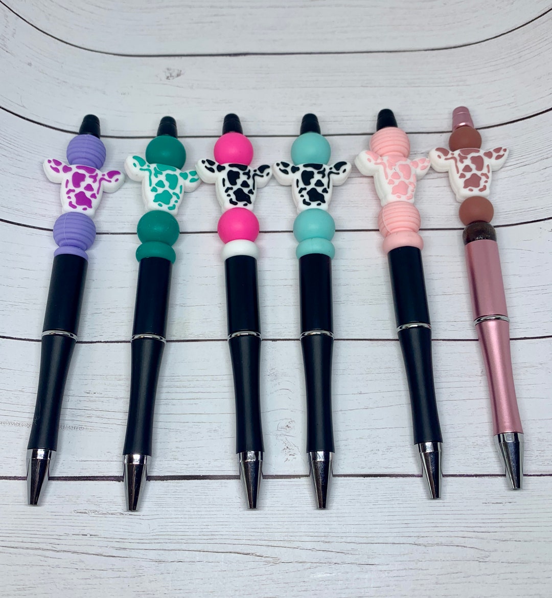 Cow Print Pen Western Pen Silicone Pen Custom Pens Western Beaded Pen ...