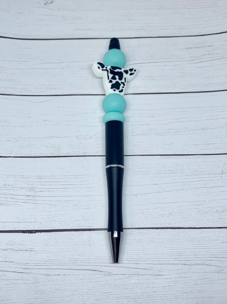 Cow Print Pen Western Pen Silicone Pen Custom Pens Western Beaded Pen ...