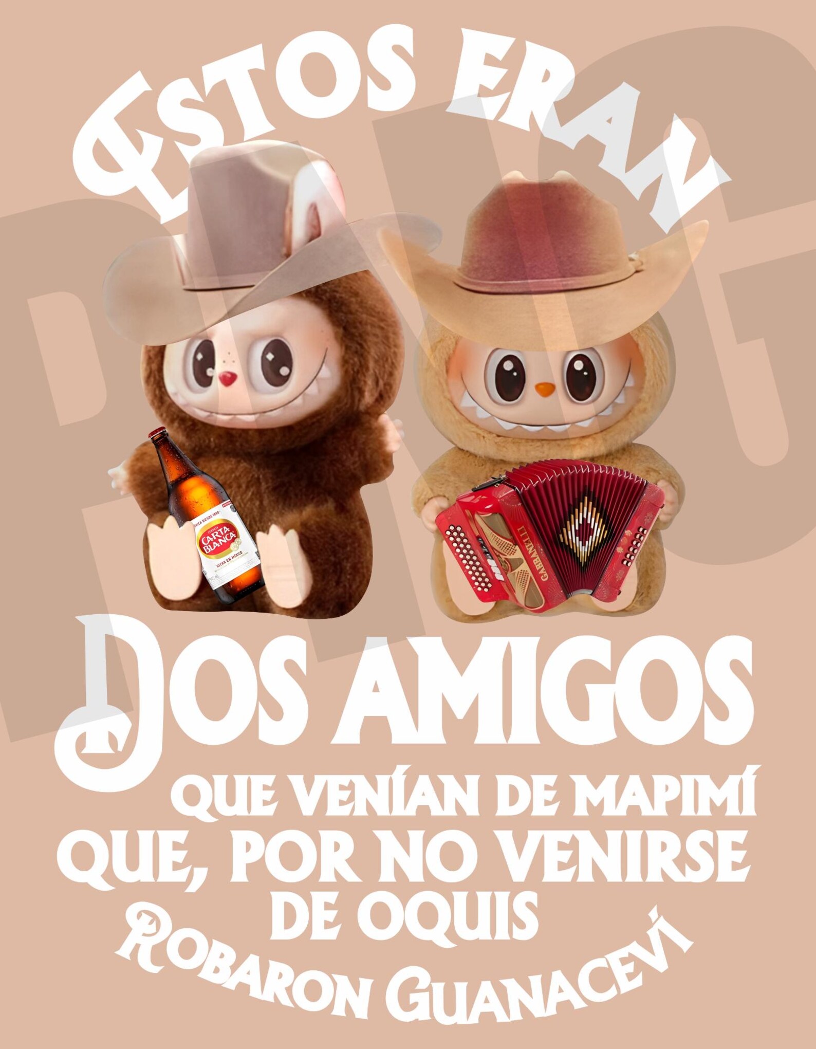 Estos Eran Dos Amigos Labubu PNG - Etsy
