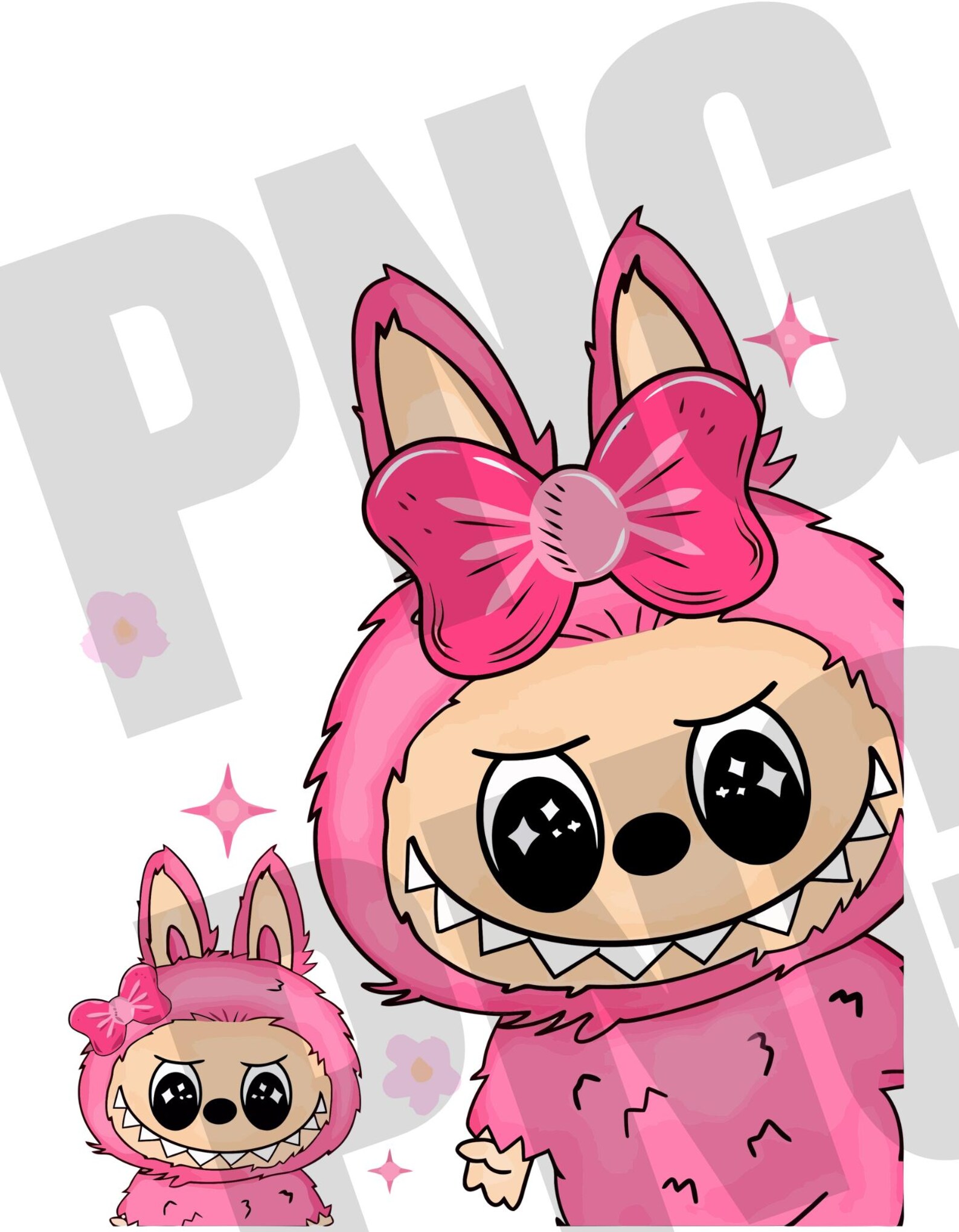 Labubu rosa PNG - Etsy España