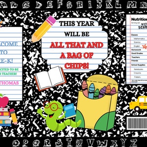 School Year Chip Bag Template - Canva - Etsy