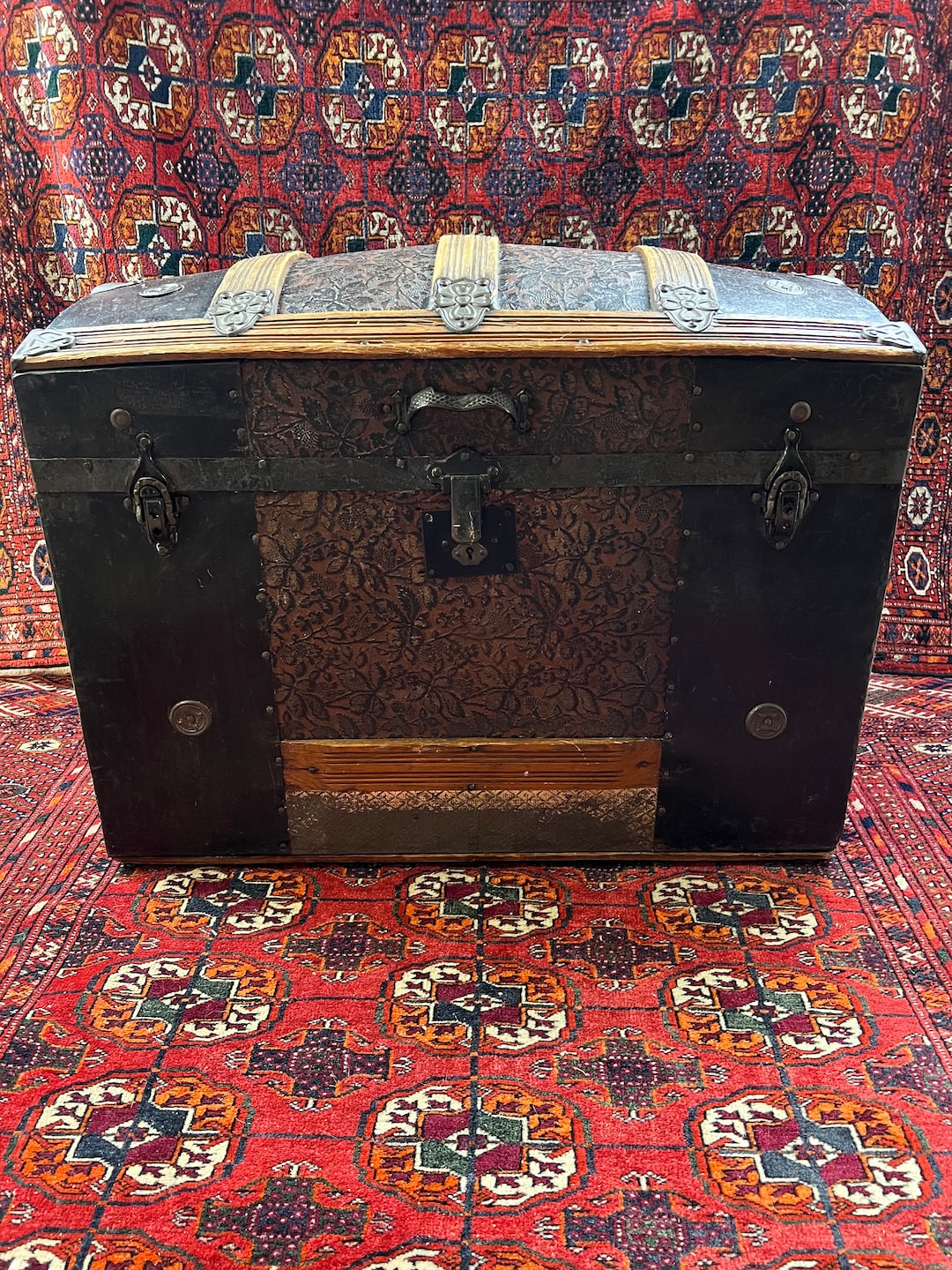 Vintage Antique Camelback Hump Steamer Trunk All Original - Etsy