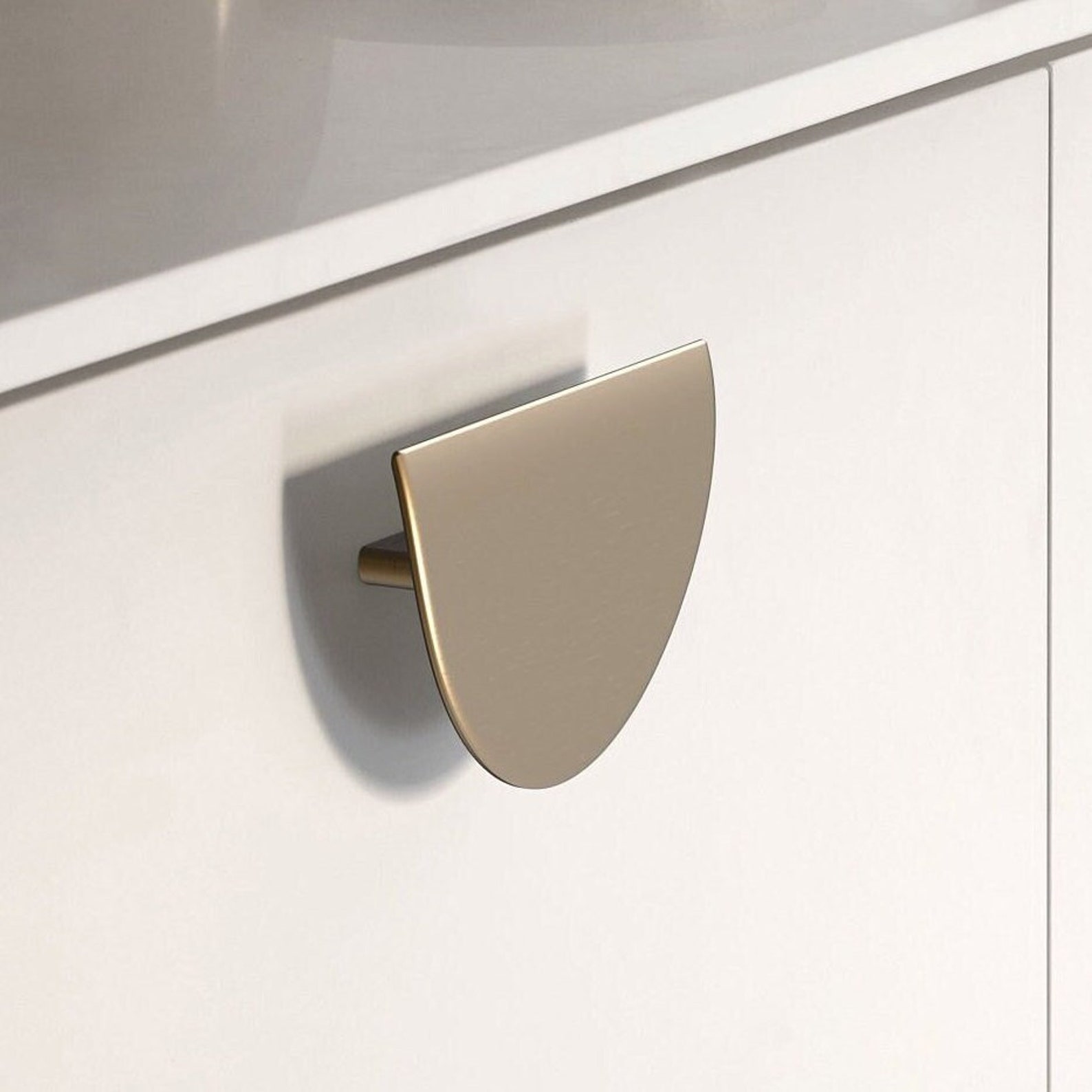 Furnipart Horizon Brushed Brass Moon Semicircle Handle Small & Large - Etsy