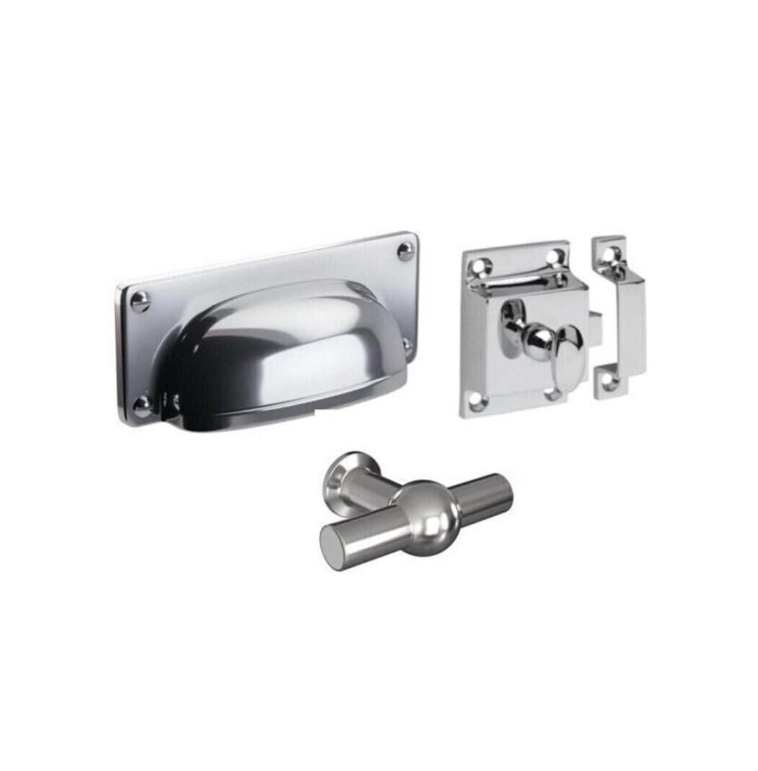 Howdens Duchess Handle Knob Latch Polished Chrome Effect - Etsy