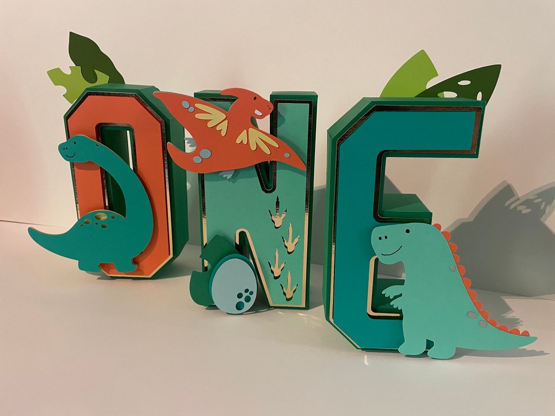 Dinosaur 3D Letters 3D Name Letters Dino Birthday Dinosaur Birthday ...