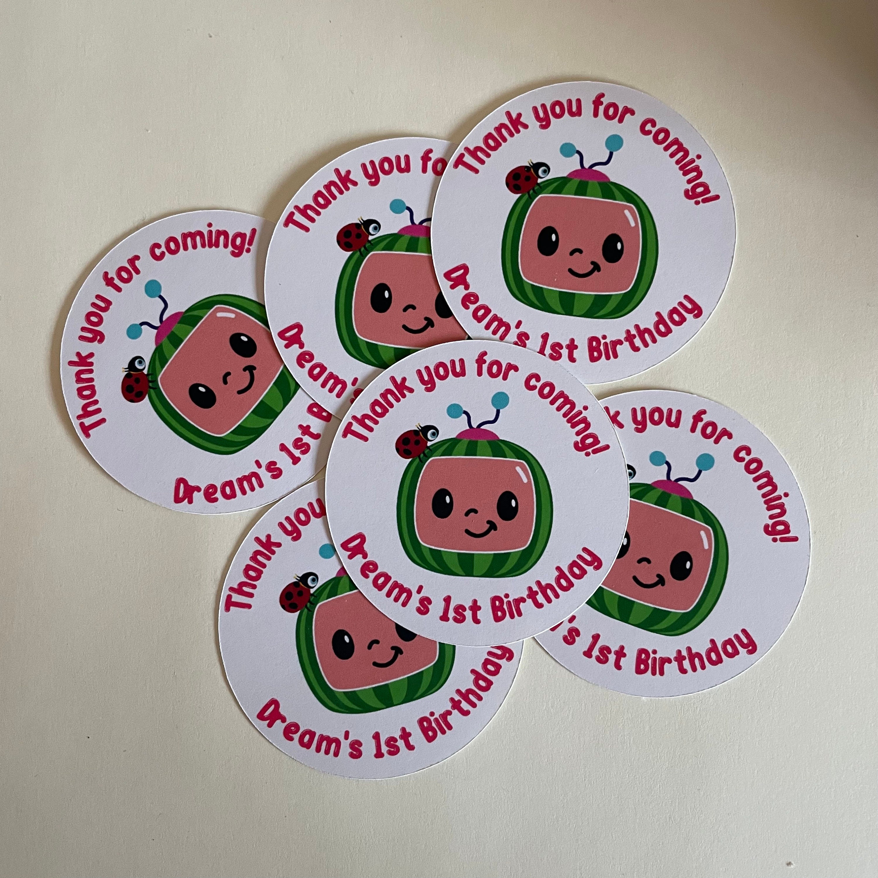 Thank You for Coming Stickers Party Favor Sticker Birthday Stickers - Etsy