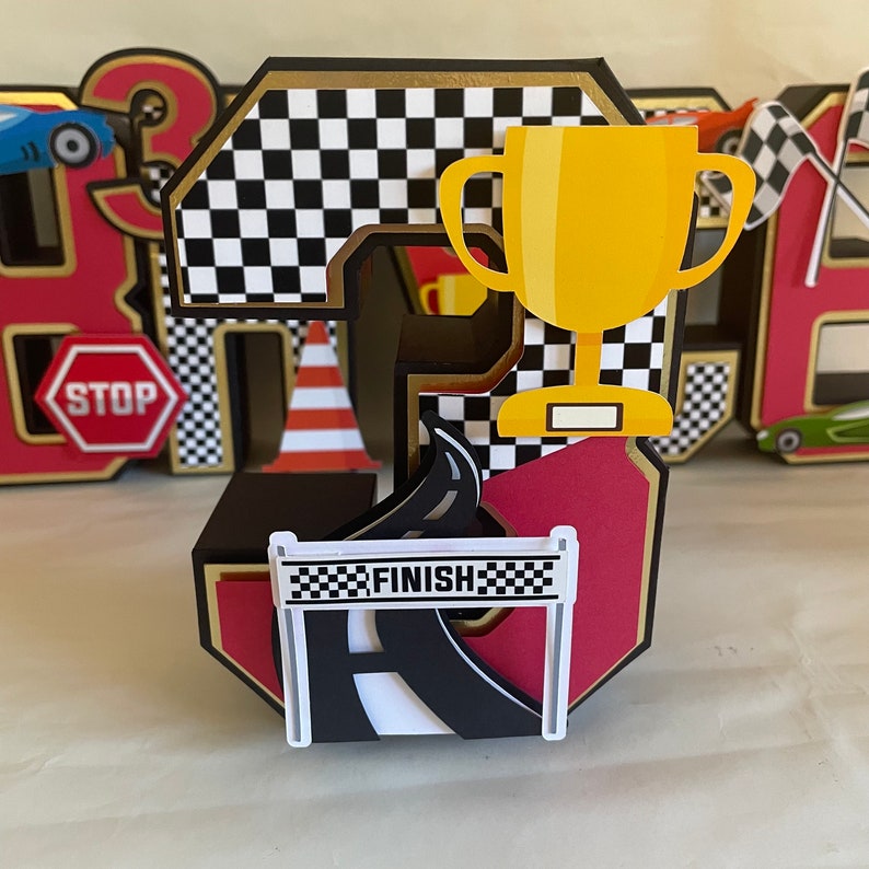 Two Fast Birthday 3D Letters Racing Party 3D Name Letters - Etsy
