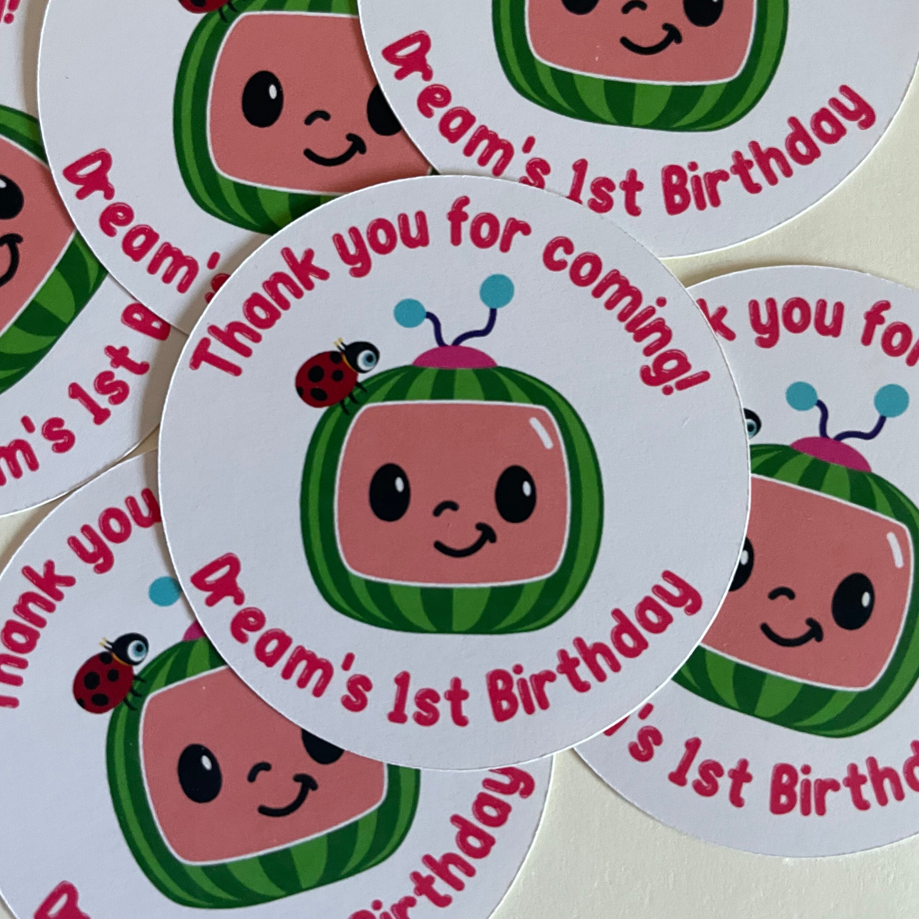 Thank You for Coming Stickers Party Favor Sticker Birthday Stickers - Etsy