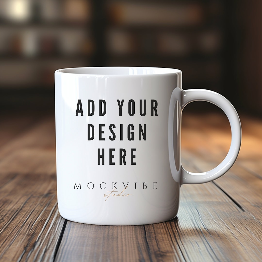Mug Mockup 11oz, Blank White Mug Mock Ups, Coffee Mug Mockup, Boho Cozy ...