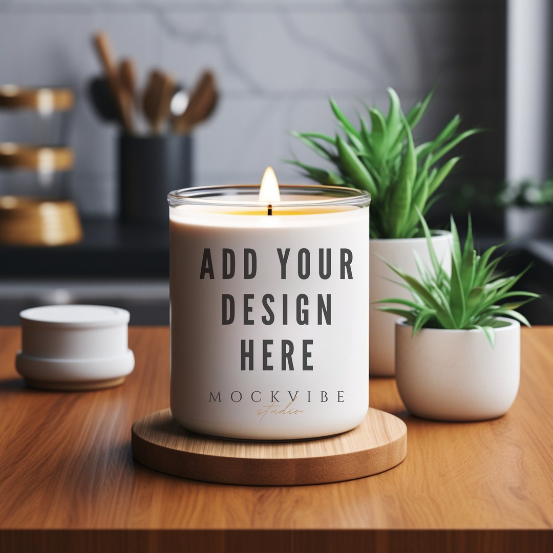 Candle Mockup Valentines Jar Scented, Gift Mockup for POD Candle Mockup ...