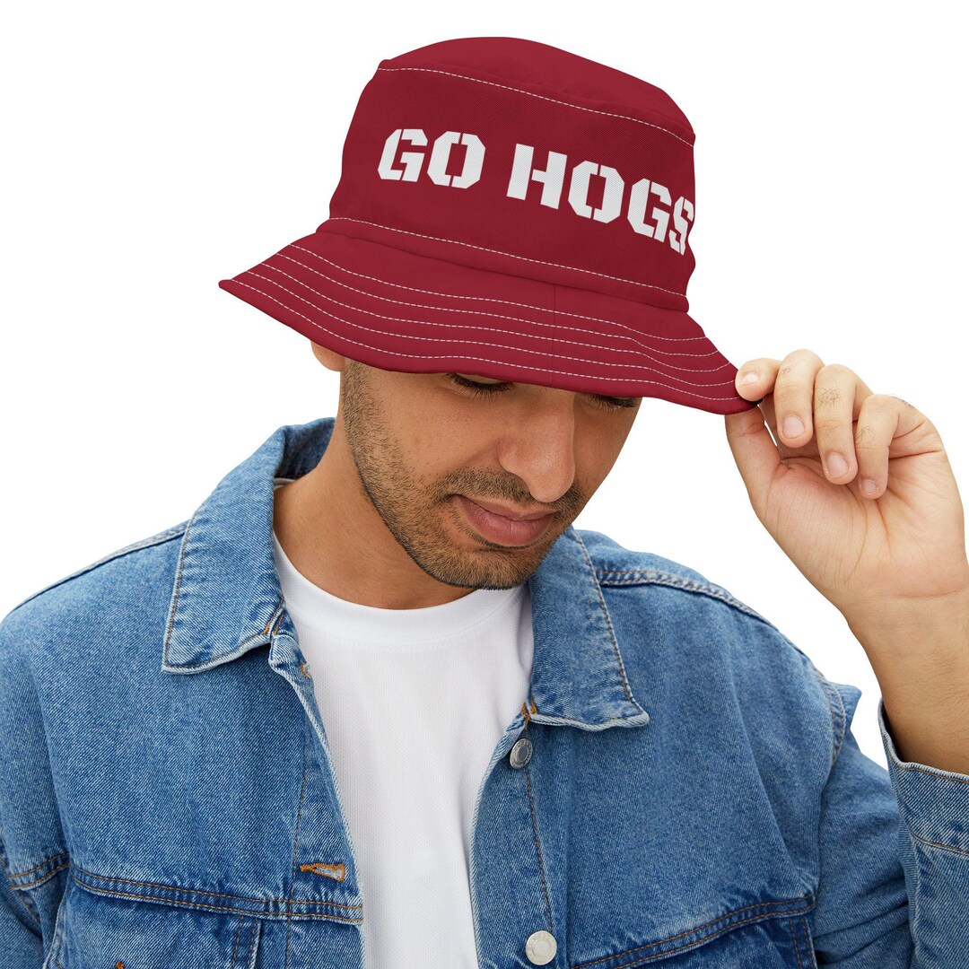 Arkansas Razorbacks Bucket Hat, Woo Pig Sooie, Go Hogs Hat, Arkansas ...