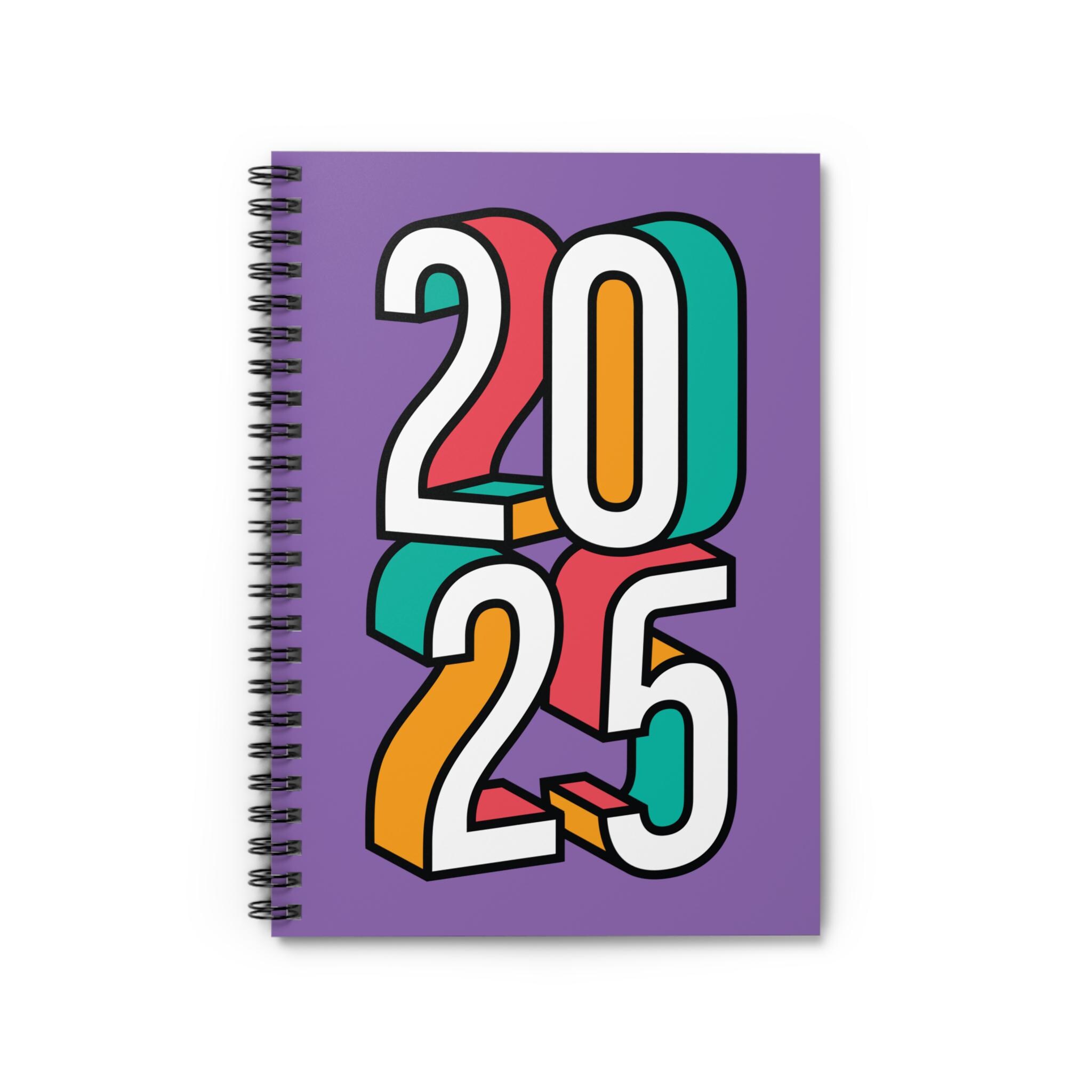 2025 Spiral Notebook, 2025 Journal, Geometric Art Notebook, New Year ...