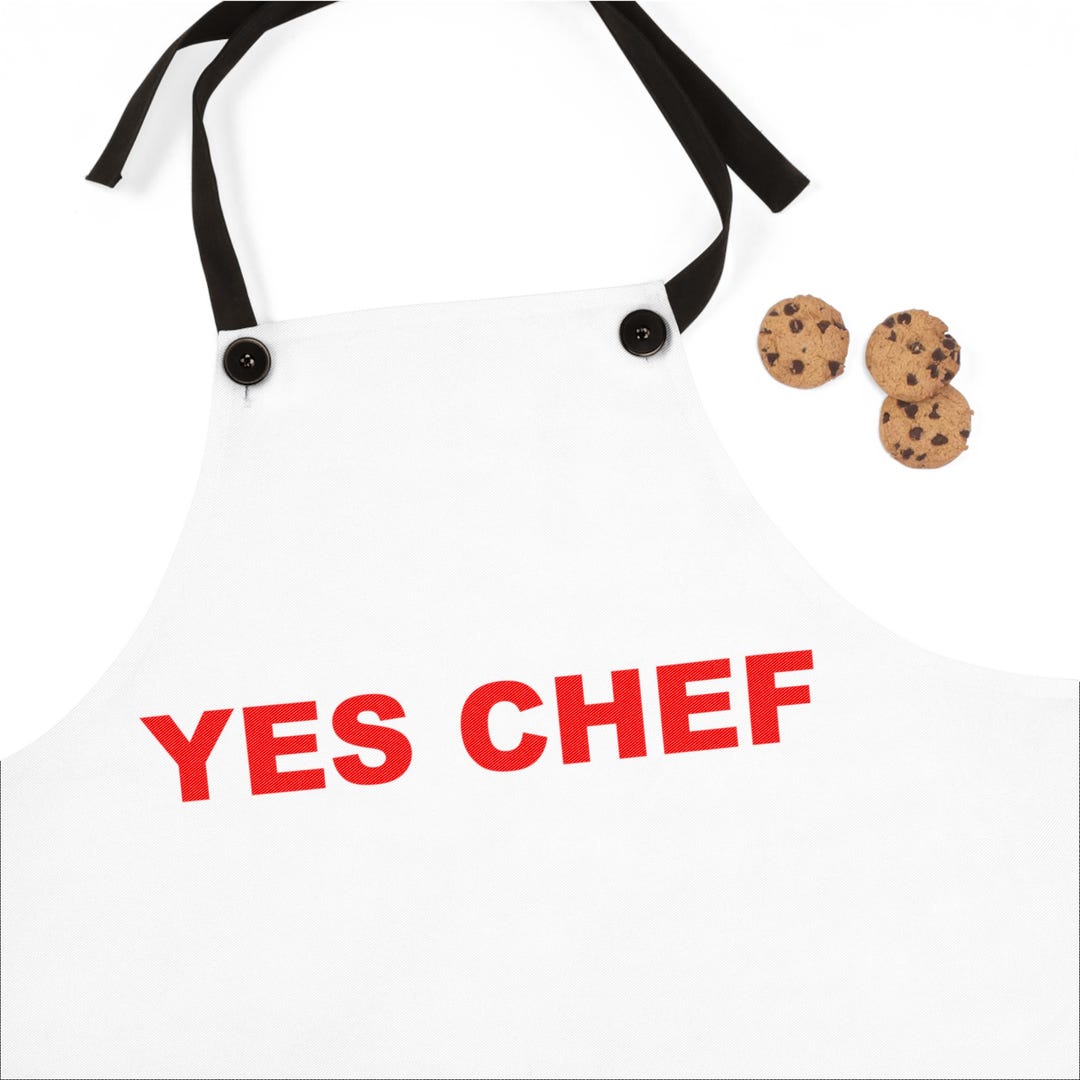 Yes Chef Apron, Merch Fun Gifts, Funny Aprons, TV Show Apron, Full-length Apron, Foodie Gifts ...