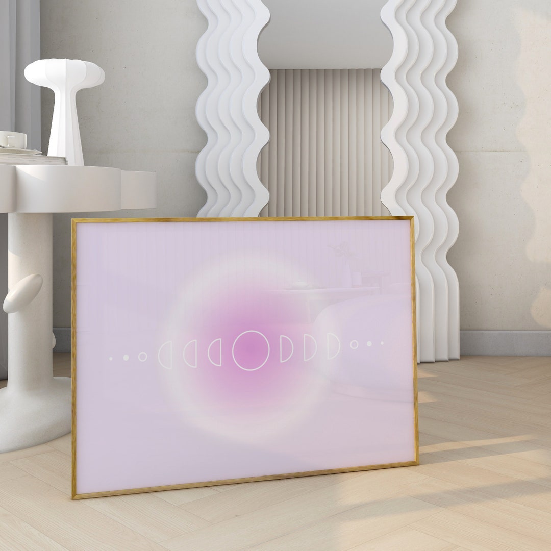 Purple Moon Phases Print DIGITAL - Spiritual Poster Affirmation Art ...