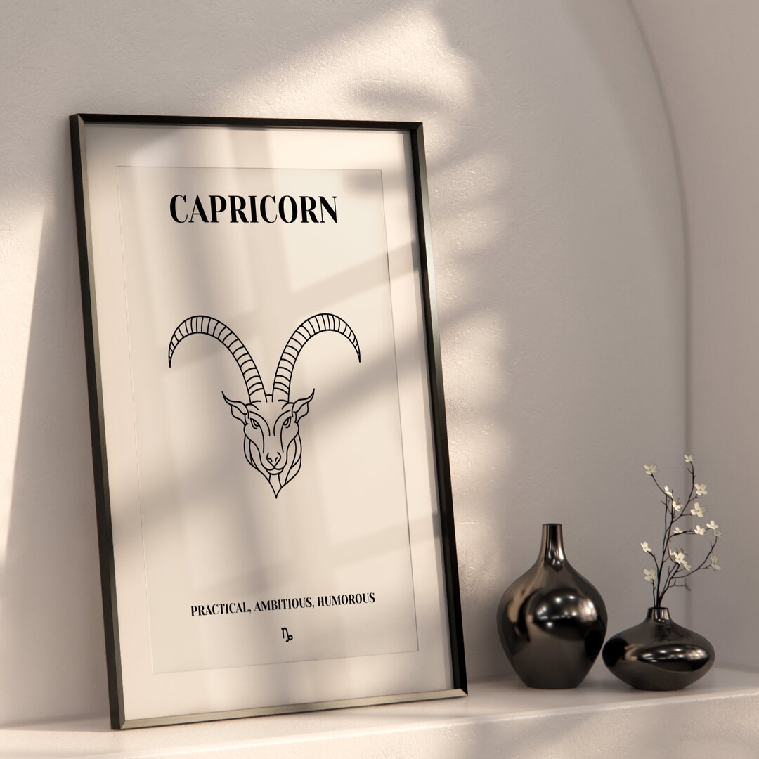 Star Sign Capricorn Print Digital-spiritual Affirmation Prints ...